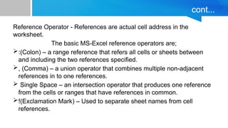 Operate spreadsheet application database administration .pptx