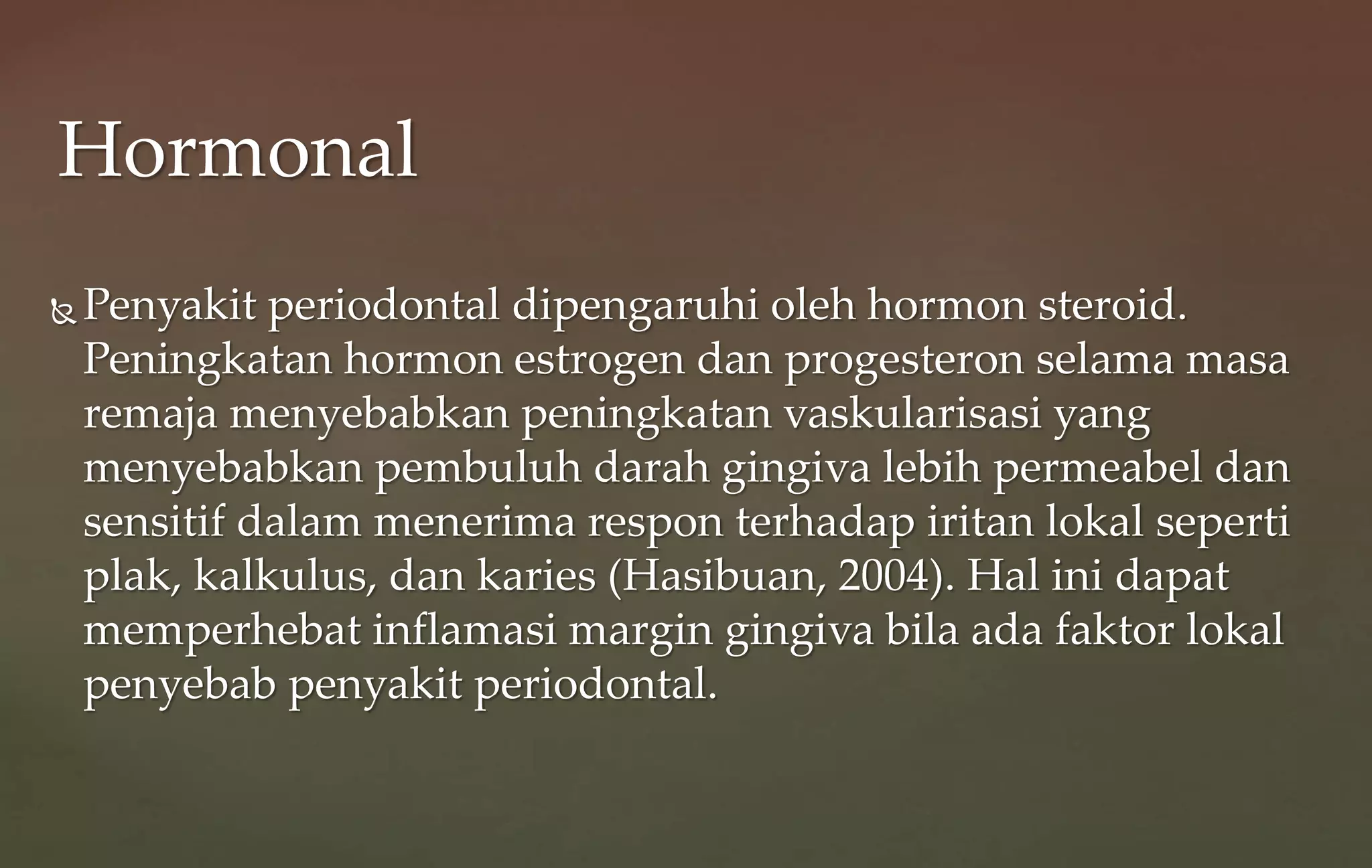 Definisi, Etiologi, dan Faktor Risiko Penyakit Jaringan Periodontal | PPTX