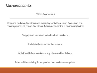 BASIC ECONOMICS expose students to fundamentals of micro and Macro ...