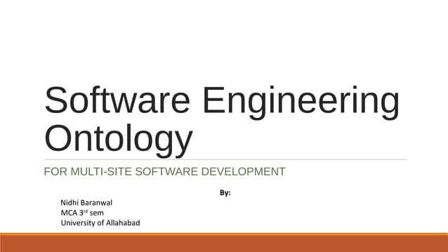 Software Engineering Ontology | PPT
