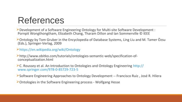 Software Engineering Ontology | PPT