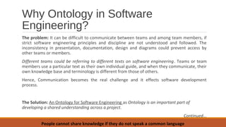Software Engineering Ontology | PPT | Databases | Computer Software and Applications