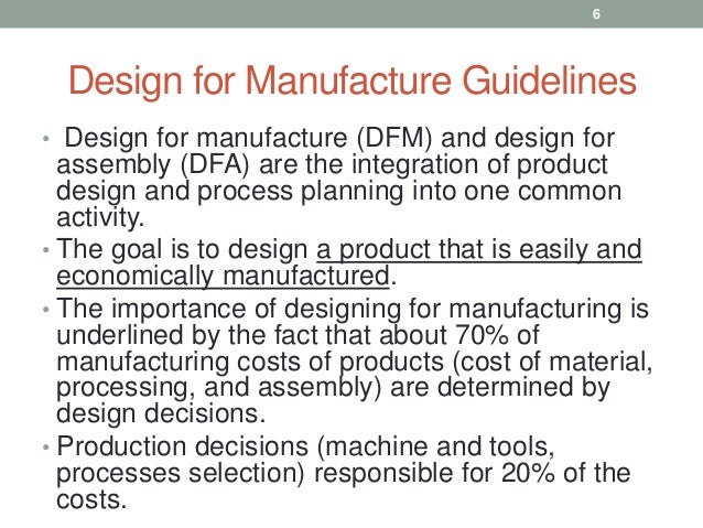 Lo # 1 manufacturing process selection design part 1