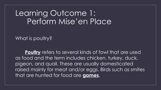 LO1 PREPARE POULTRY AND GAME DISHES.pptx