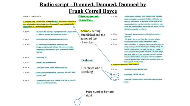 Media LO1 - Script analysis - PowerPoint | PPT