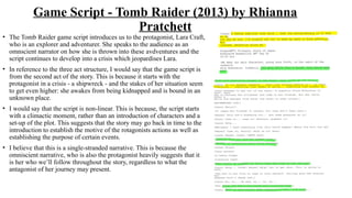 Media LO1 - Script analysis - PowerPoint | PPT