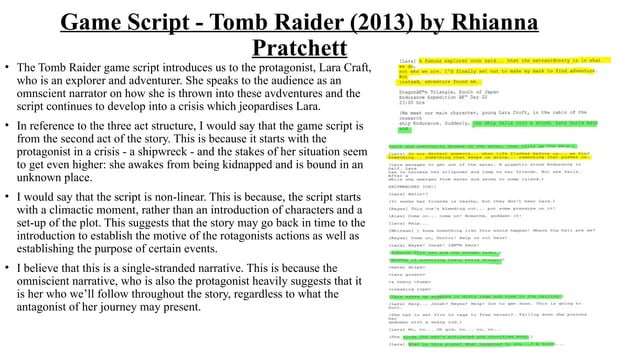 Media LO1 - Script analysis - PowerPoint | PPT