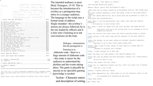 Media LO1 - Script analysis - PowerPoint | PPT