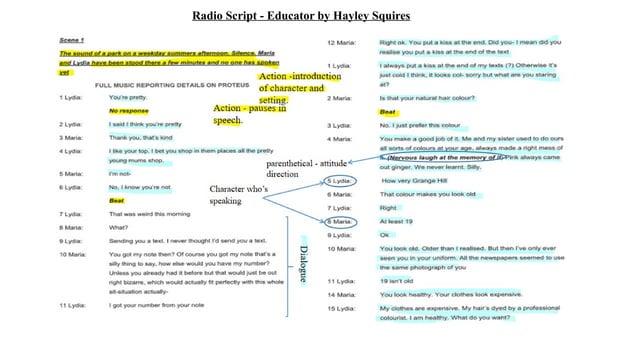 Media LO1 - Script analysis - PowerPoint | PPT