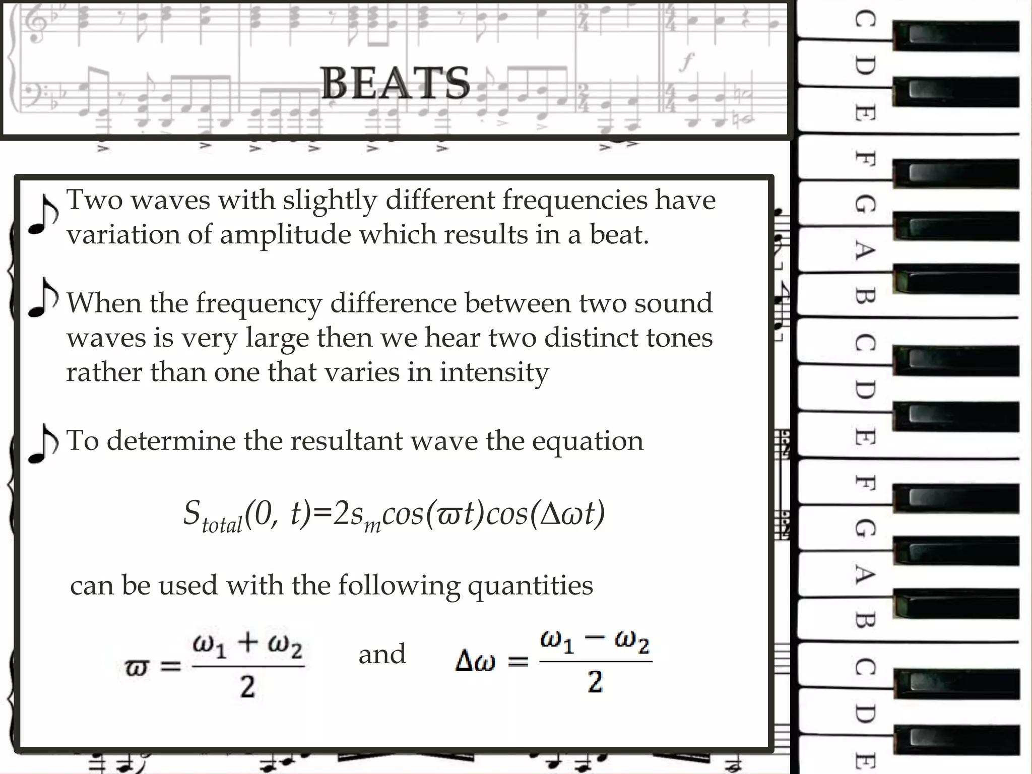 Interference and Beats | PPTX