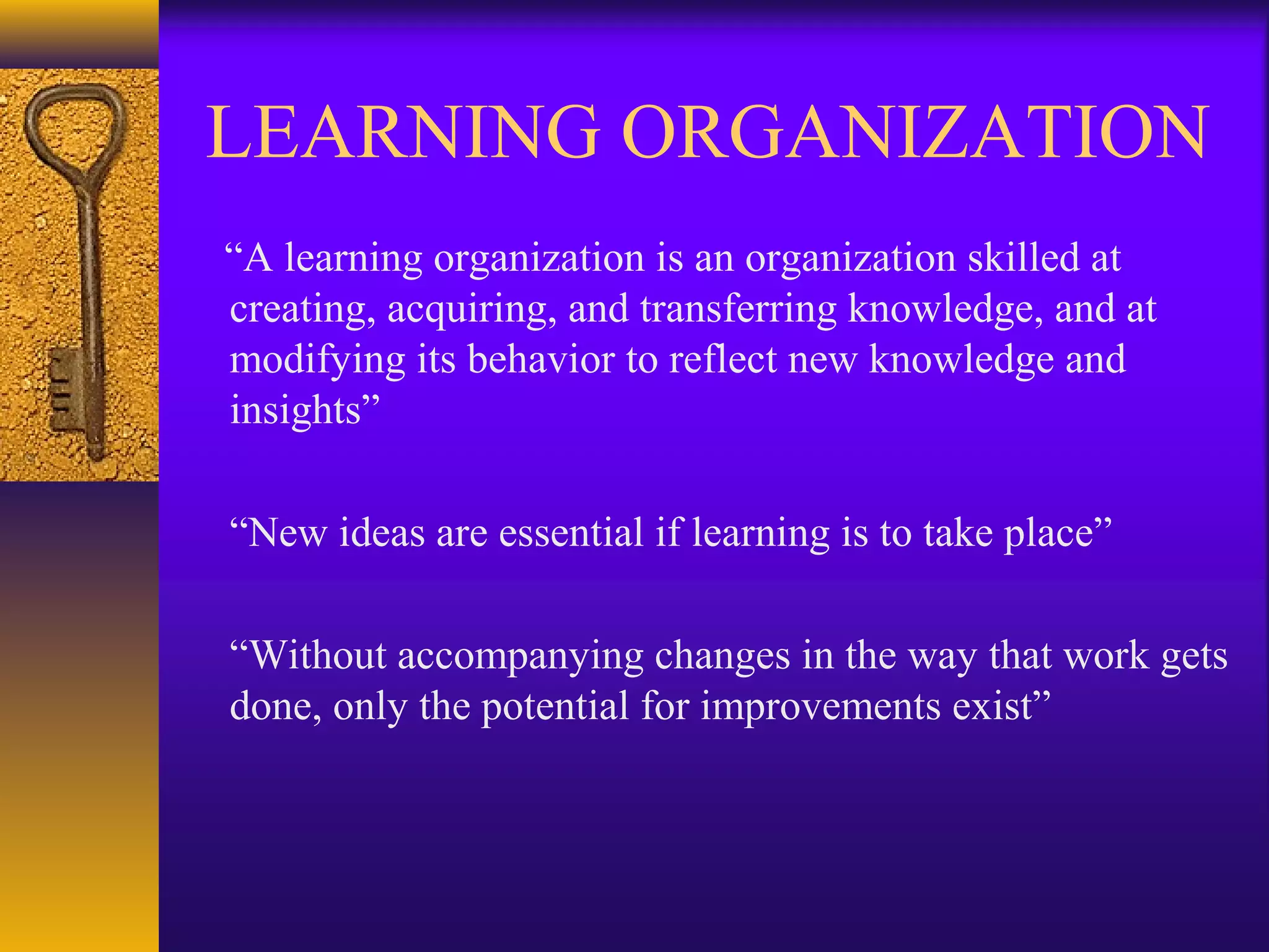 building a learning organization | PPT