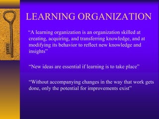 building a learning organization | PPT