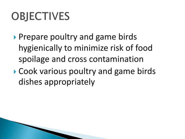 Cookery 10 - Prepare Poultry and Game Dishes | PPTX | Cooking | Food ...