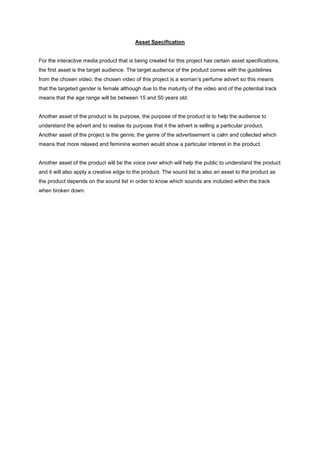 Asset Specification | DOCX