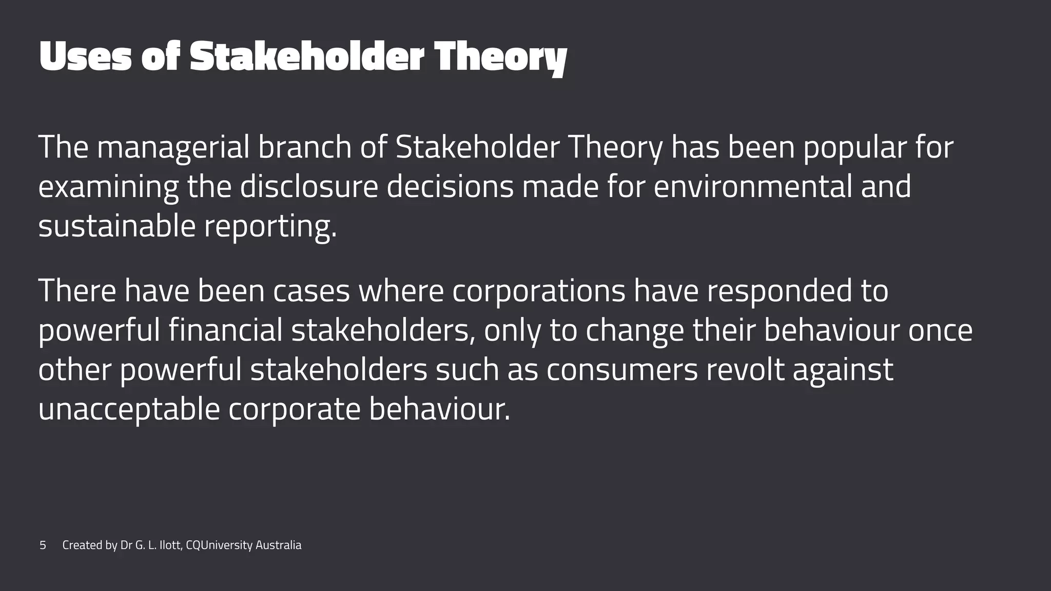 LO 7.2+3 2 Stakeholder theory | PDF