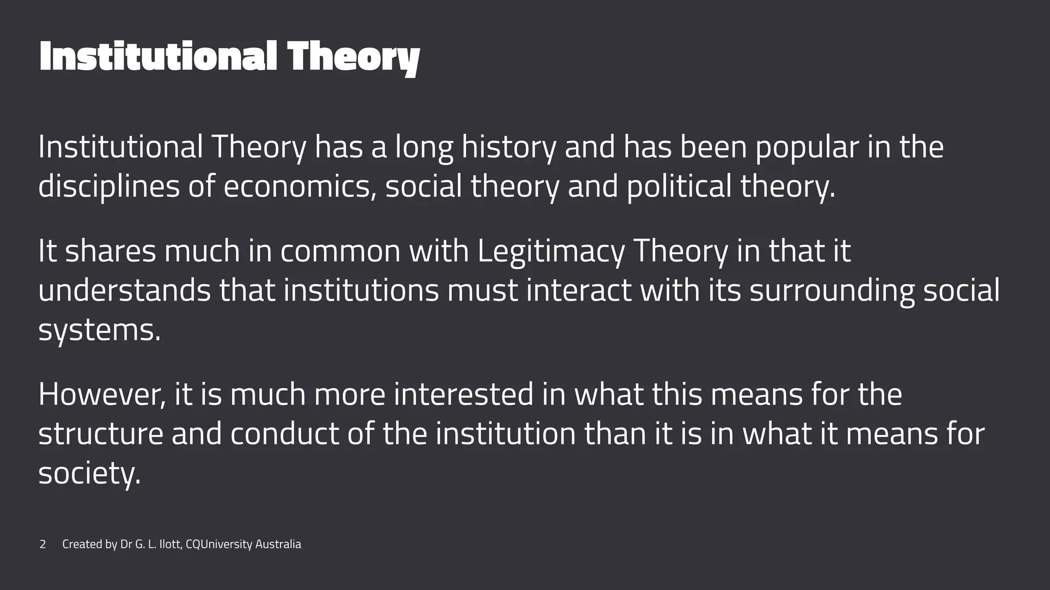 LO 7.2+3 3 Institutional theory | PDF
