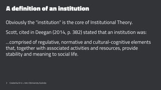 LO 7.2+3 3 Institutional theory | PDF