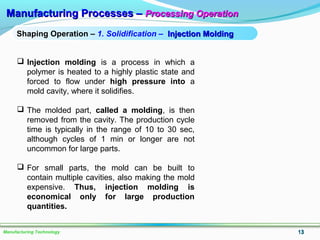 Lo #2 manufacturing process primary secondary part 1 | PPT