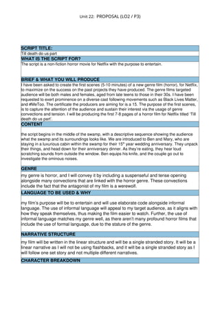 LO2 P3 WORKSHEET (1).docx for my media coursework | PDF