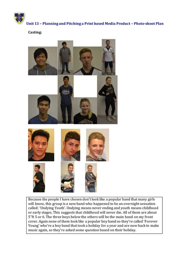 LO3 Photo Shoot Plan | PDF