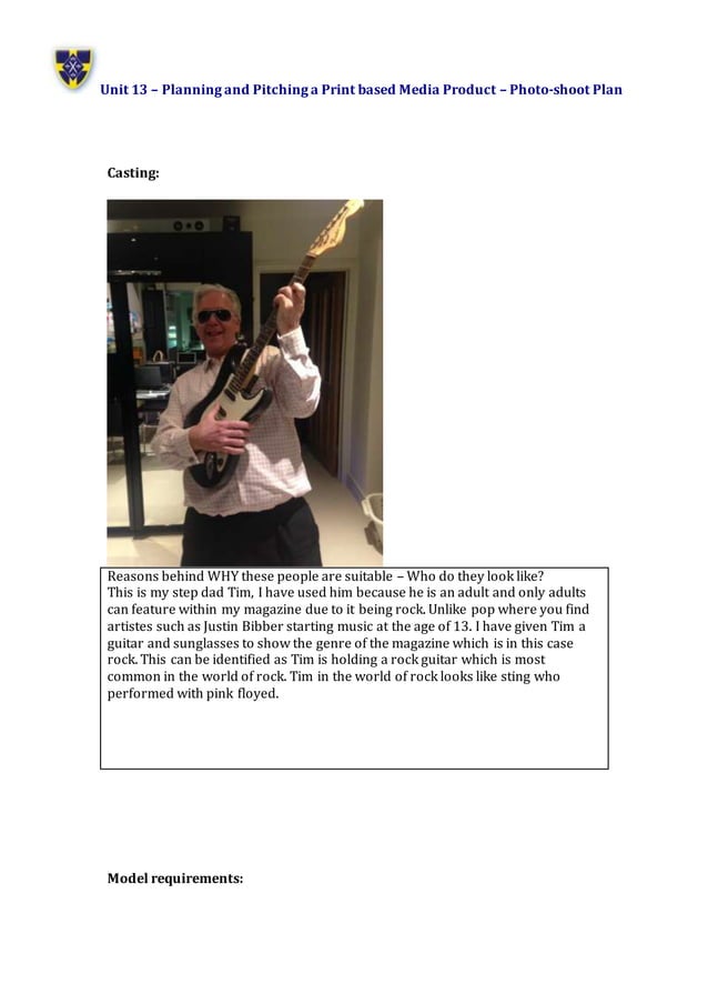 Photo shoot plan template | PDF