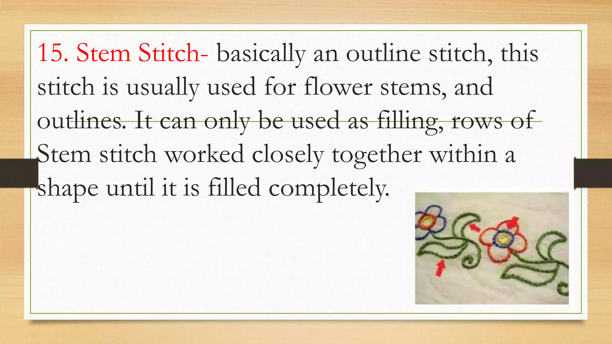 LO3 Embroidery Stitches TLE grade 7 and 8 Handicrafts Embroidery.pptx