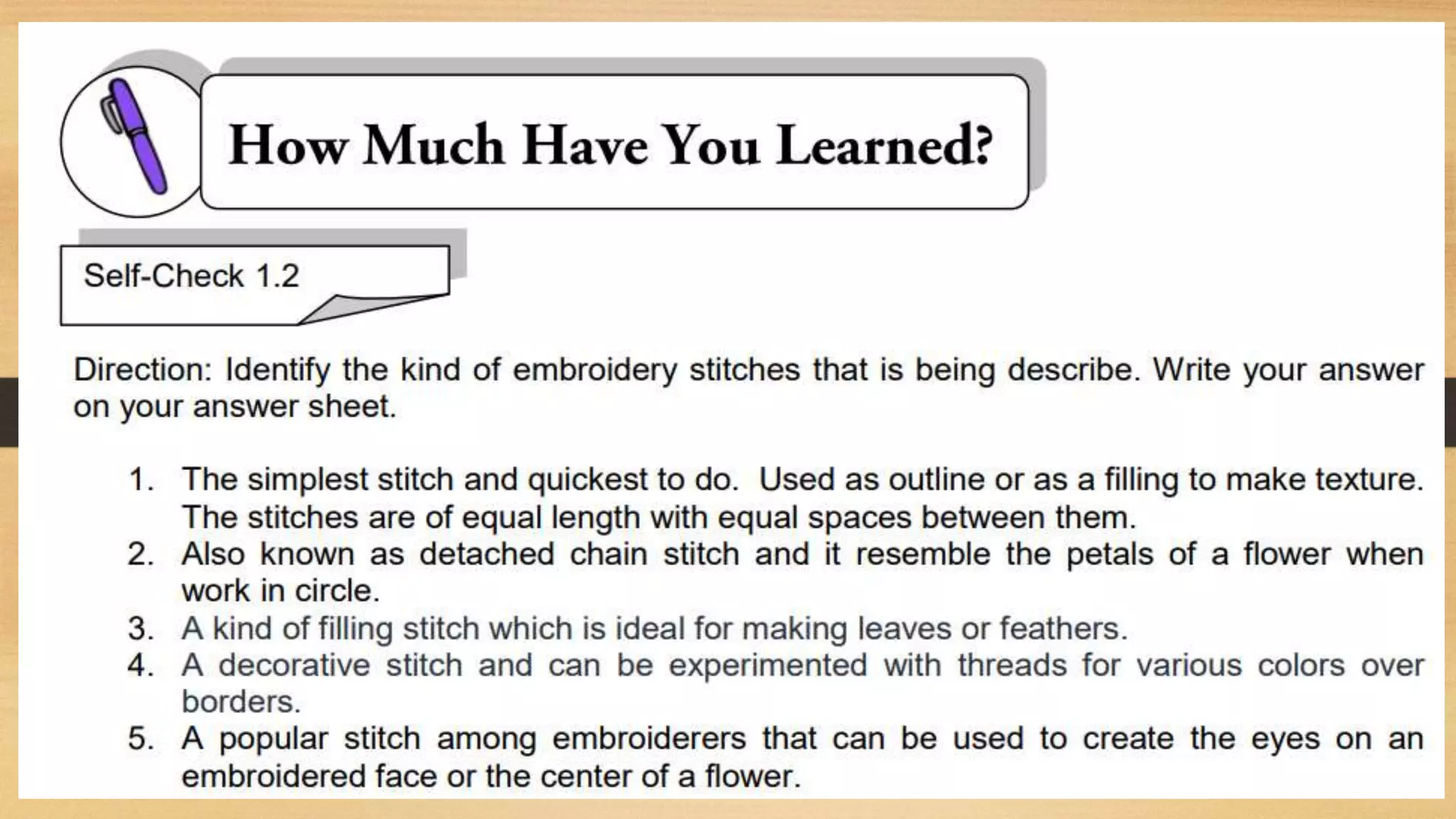 LO3 Embroidery Stitches TLE grade 7 and 8 Handicrafts Embroidery.pptx