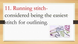 LO3 Embroidery Stitches TLE grade 7 and 8 Handicrafts Embroidery.pptx