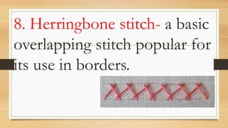 LO3 Embroidery Stitches TLE grade 7 and 8 Handicrafts Embroidery.pptx