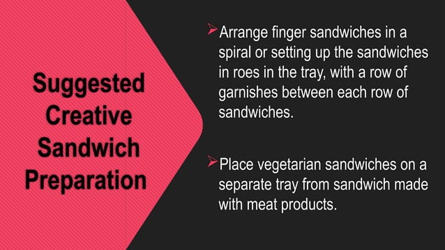 LO 3 present a variety of sandwiches.pptx | Cooking | Food & Drink