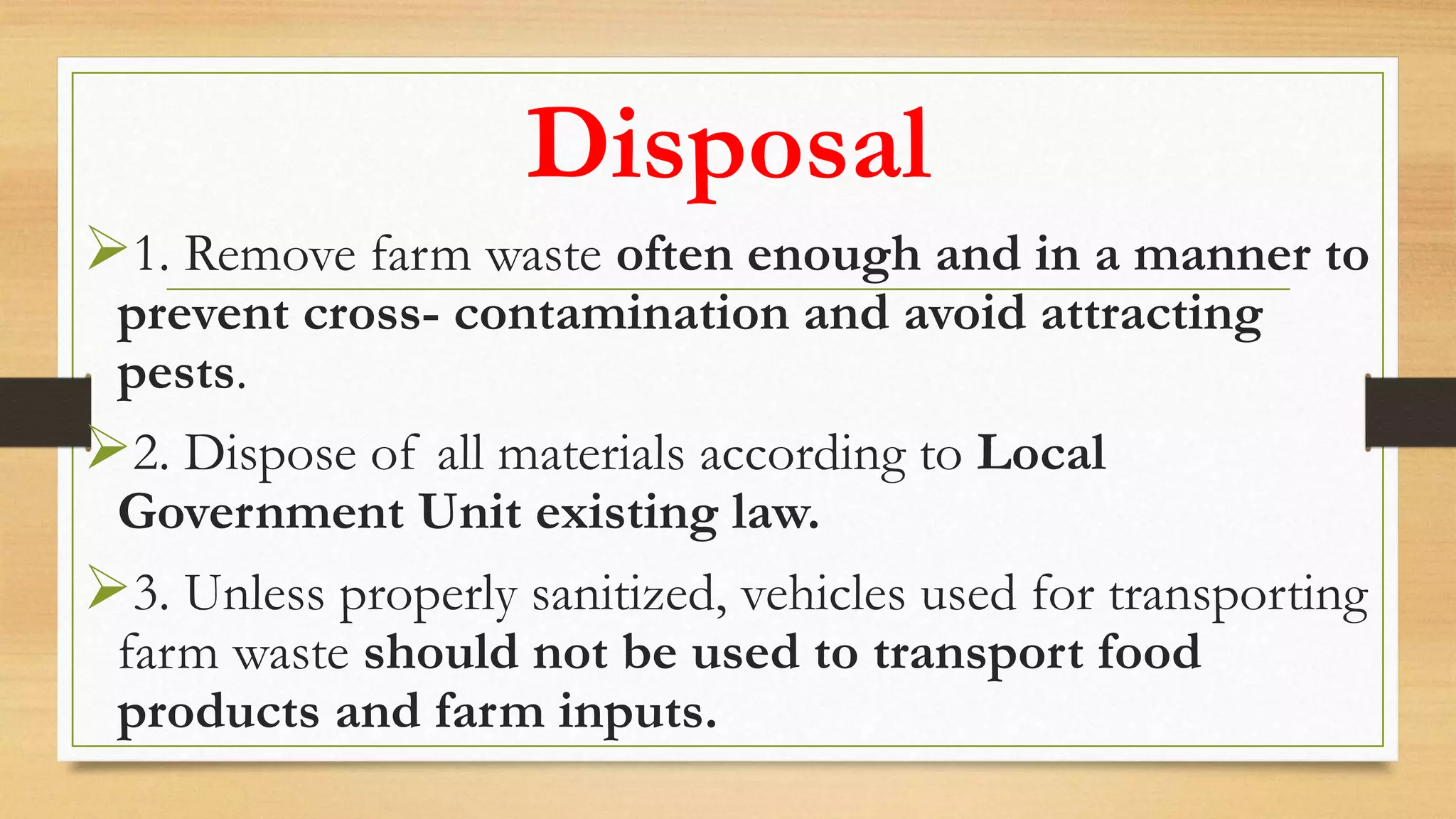 LO3 Storage Practices and Principles for Waste Materials Grade 9 ...