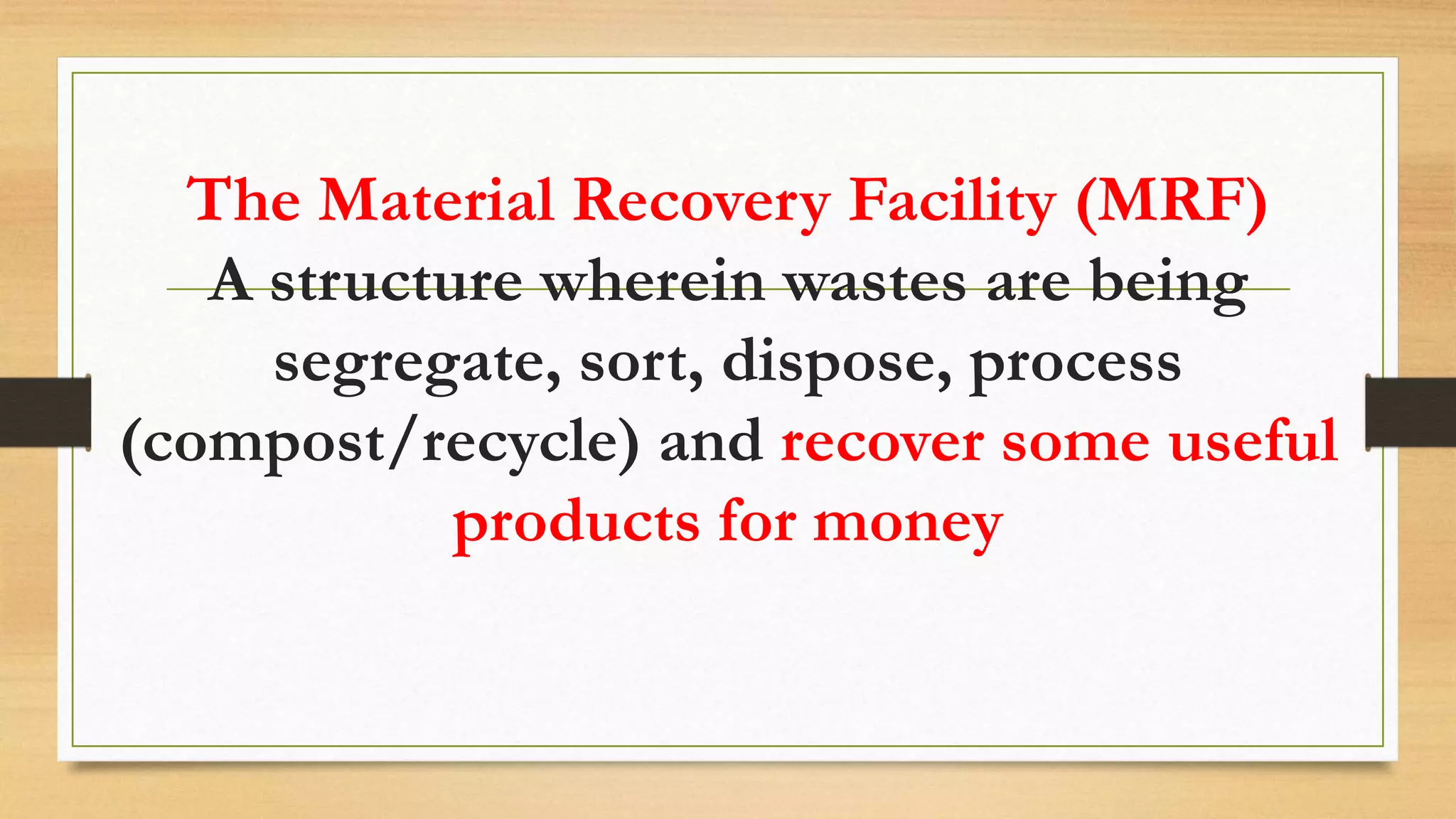 LO3 Storage Practices and Principles for Waste Materials Grade 9 ...