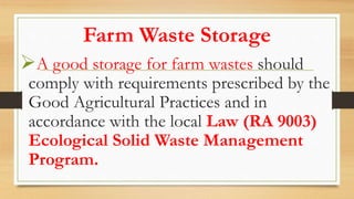 LO3 Storage Practices and Principles for Waste Materials Grade 9 ...