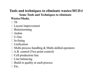 LO4.pptx preventing and eliminating muda | PPTX