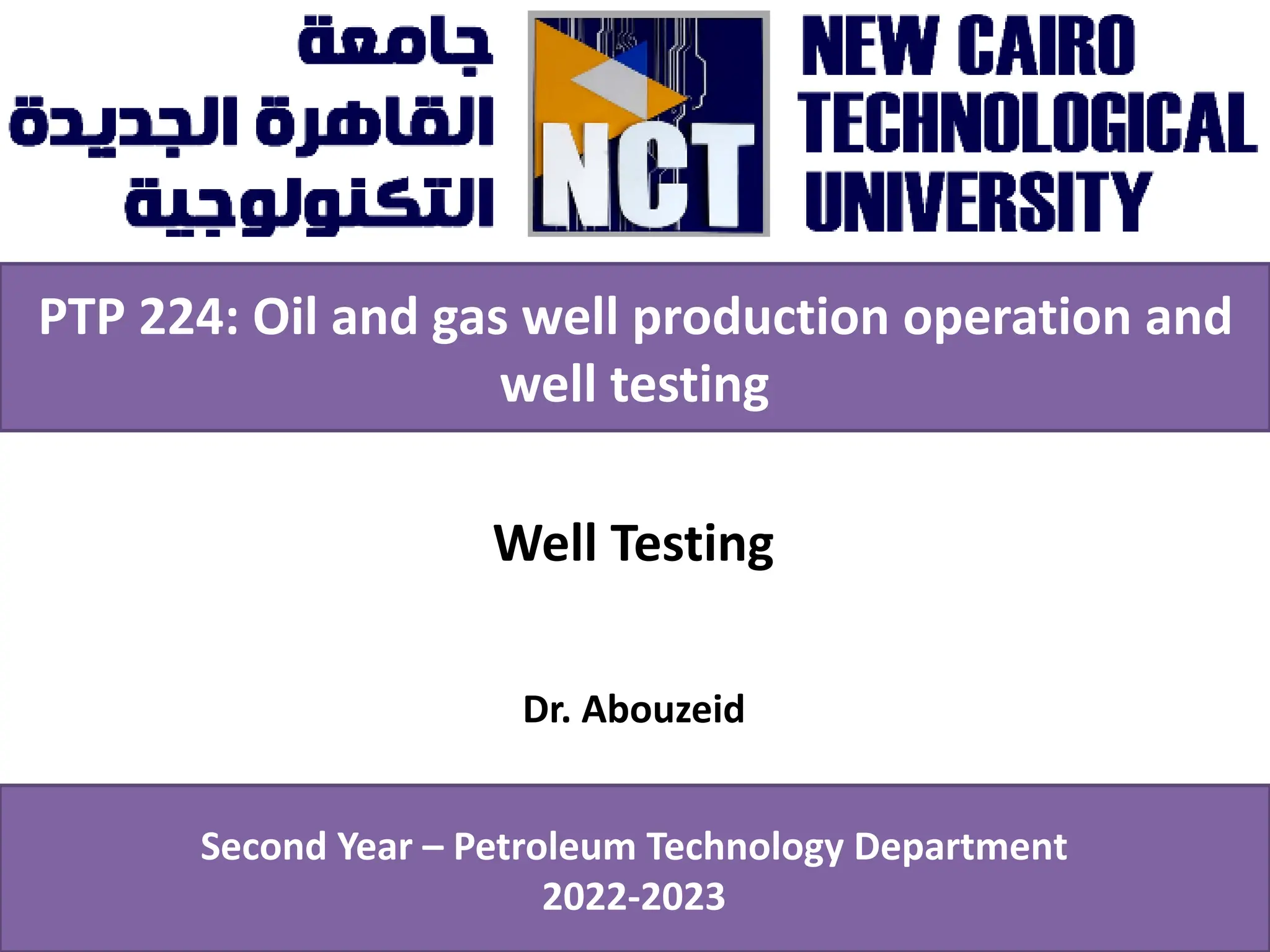 lO4 Well Testing and oil production. pdf | PDF