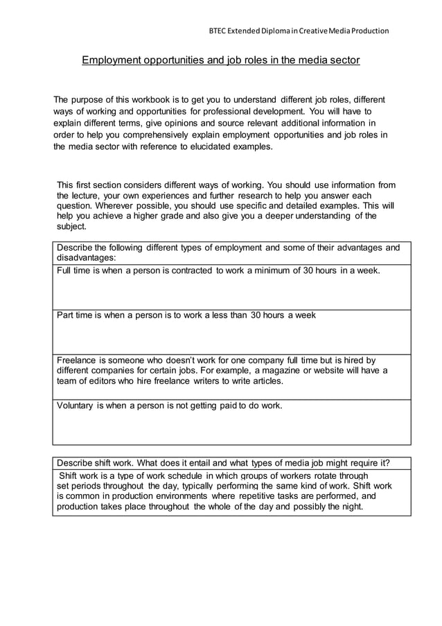 LO4 workbook complete | PDF