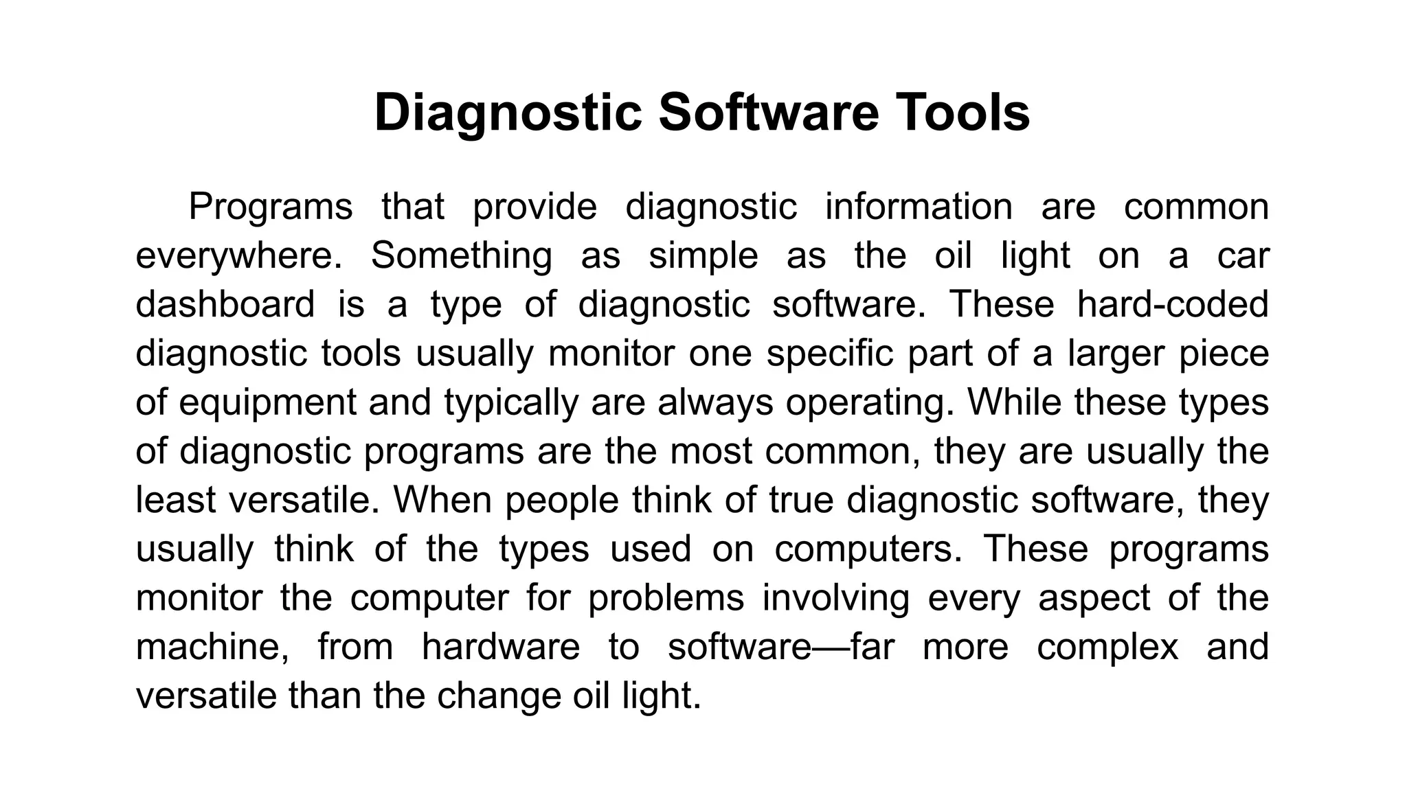 LO6.pptx diagnostic software in computer | PPT