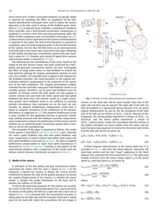 Load speed regulation in compliant mechanical transmission systems using feedback and ...