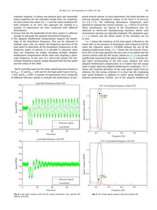 Load speed regulation in compliant mechanical transmission systems using feedback and ...