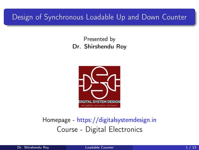Synchronous Loadable Up and Down Counter | PDF | Programming Languages | Computing