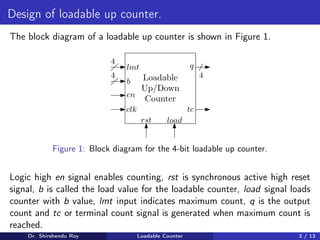 Synchronous Loadable Up and Down Counter | PDF