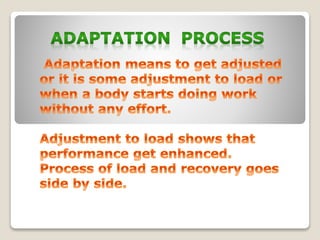 Sports Training : Load and adaptation | PPTX