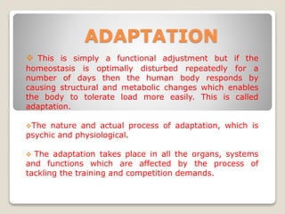 Sports Training : Load and adaptation | PPTX