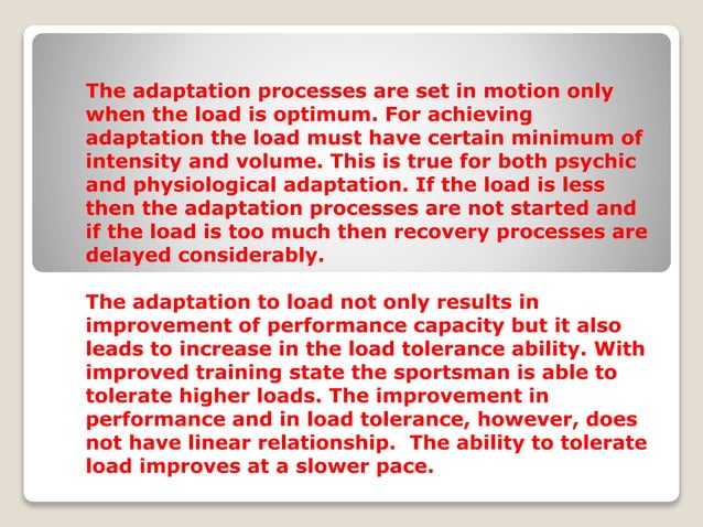 Sports Training : Load and adaptation | PPTX | Sports