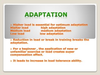 Sports Training : Load and adaptation | PPTX