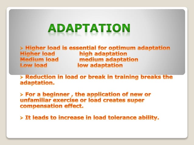 Sports Training : Load and adaptation | PPTX | Sports
