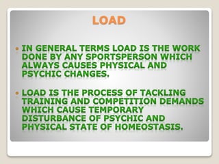 Sports Training : Load and adaptation | PPTX