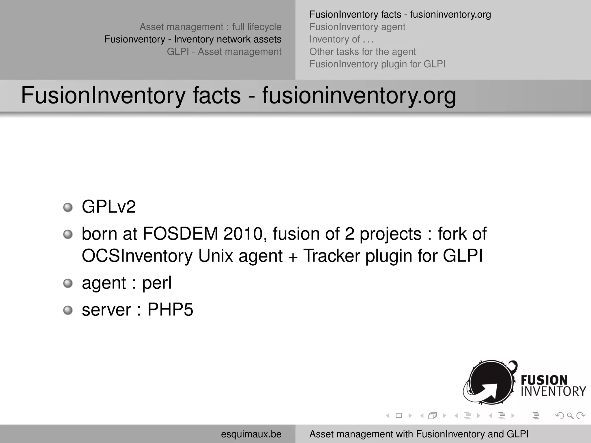 Loadays 2011 Asset Management with FusionInventory and GLPI | PDF