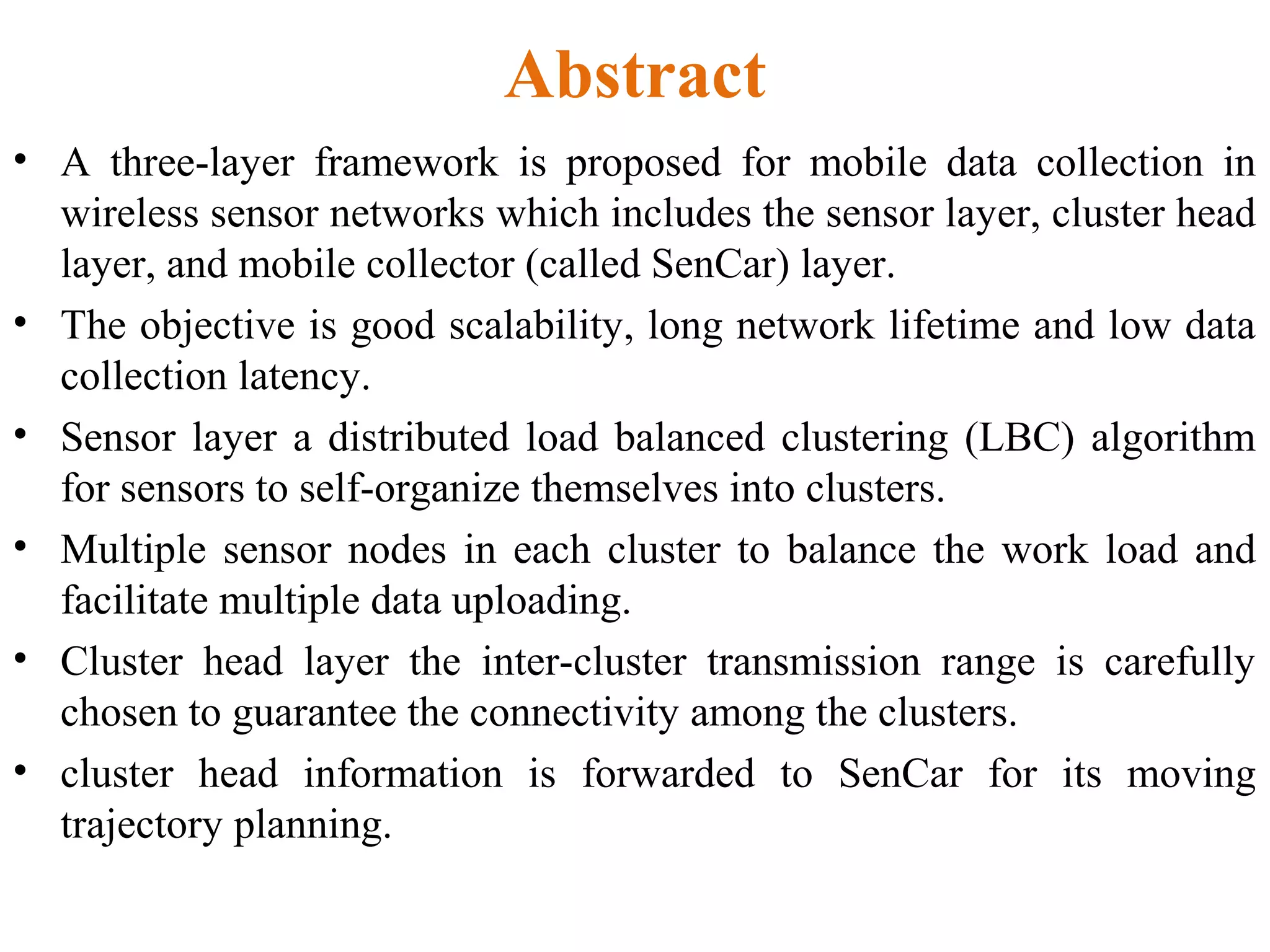Load Balanced Clustering With Mimo Uploading Technique For Mobile Data Gathering In Wsn Ppt