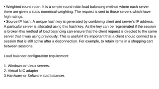 Load Balancer Device and Configurations. | PPT